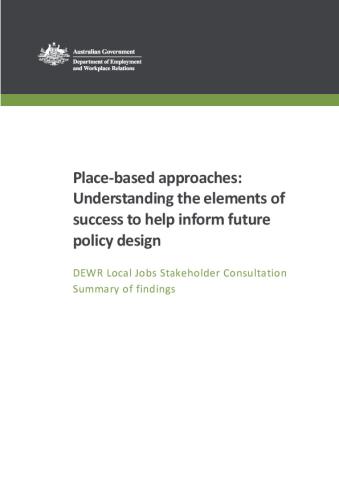 Consultations - Department of Employment and Workplace Relations, Australian Government